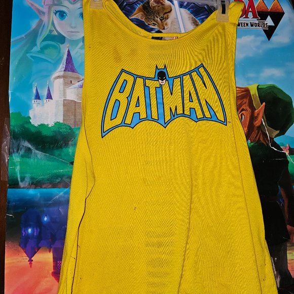 DC Comics | Tops | Dc Comics Batman Yellow Back Ladder Cutout Tank Top ...
